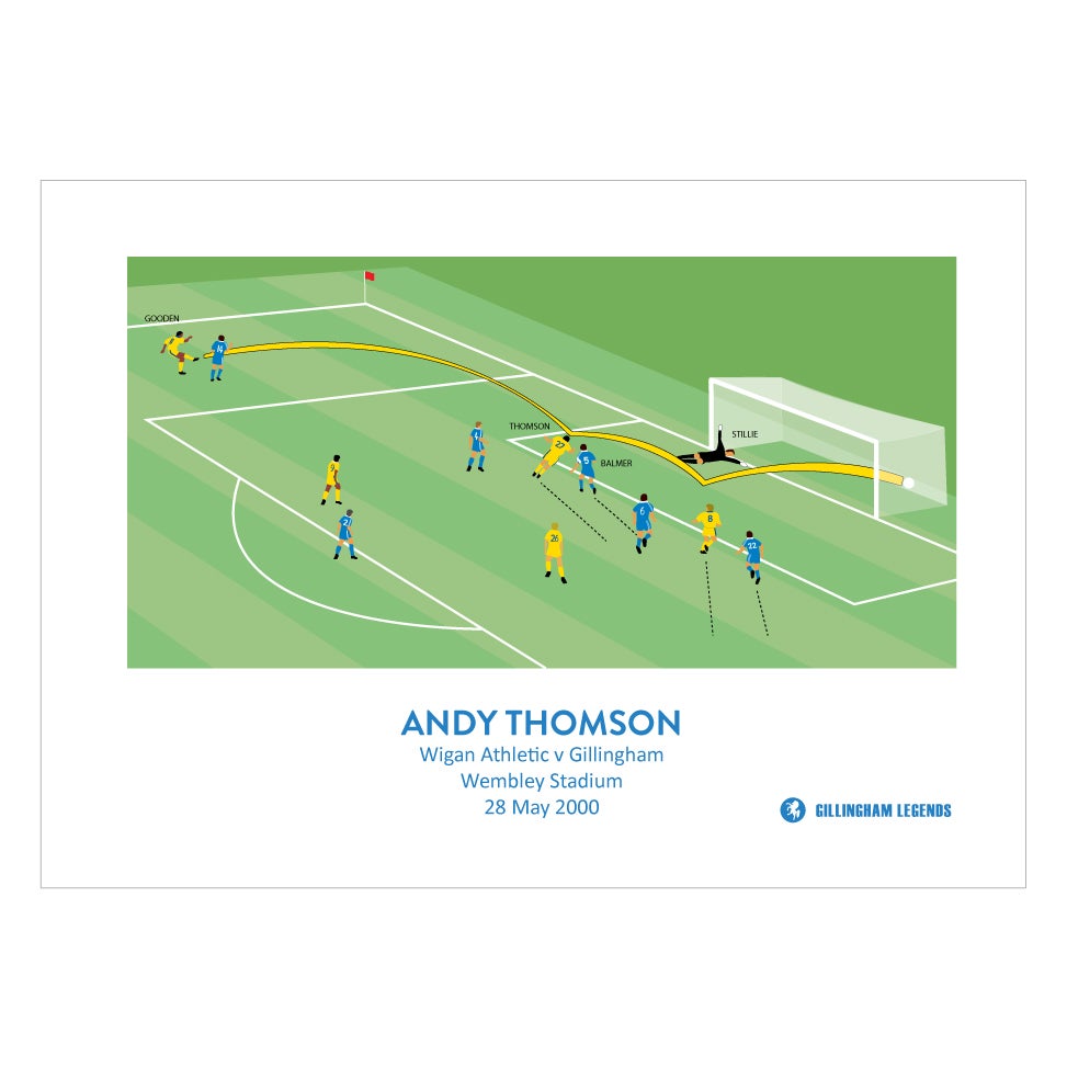 Andy Thomson - Goal Diagram - v Wigan 2000 | Gillingham Legends