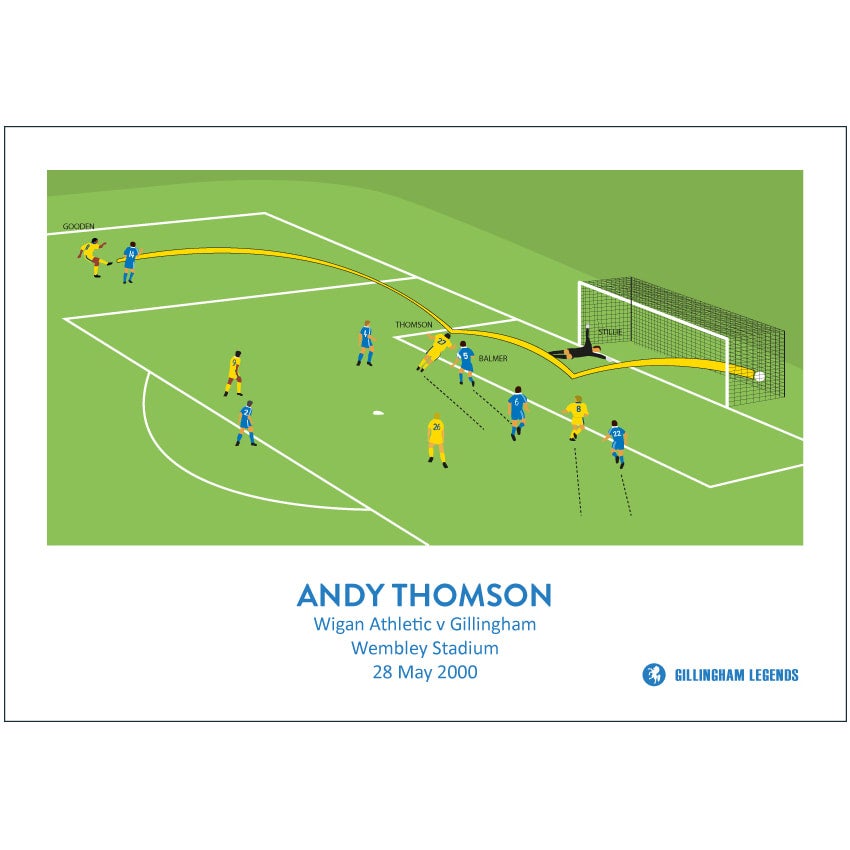 Andy Thomson - Goal Diagram - v Wigan | Gillingham Legends