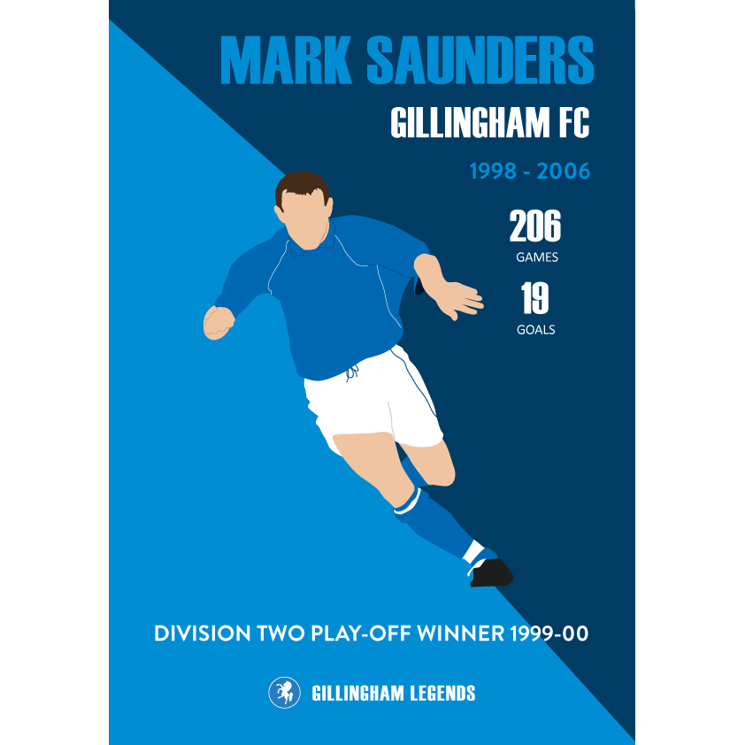 Mark Saunders - Profile Print | Gillingham Legends